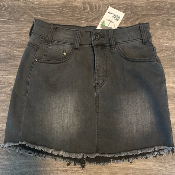 Miss Behavin | Skirts | Miss Behavin Black Denim Jenny Skirt | Poshmark